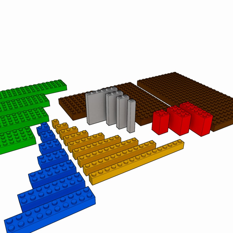 lego brick pack 3d 3ds