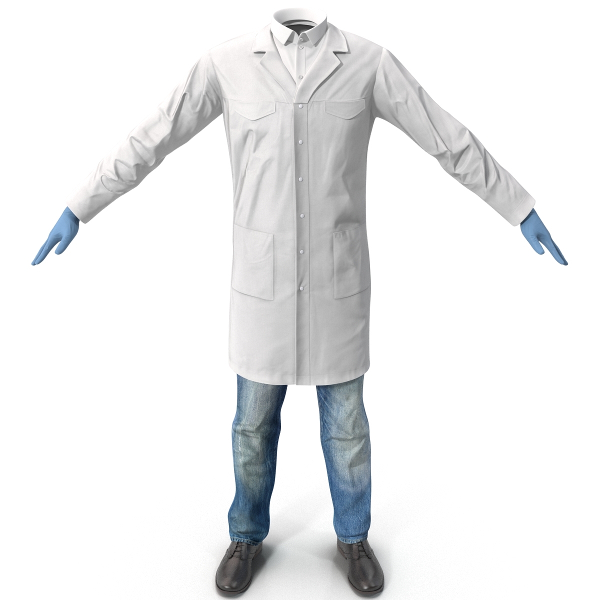 3d scientist clothes