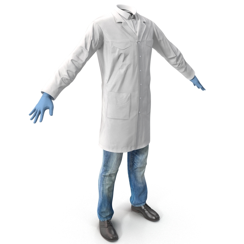 3d scientist clothes