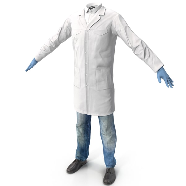 3d scientist clothes