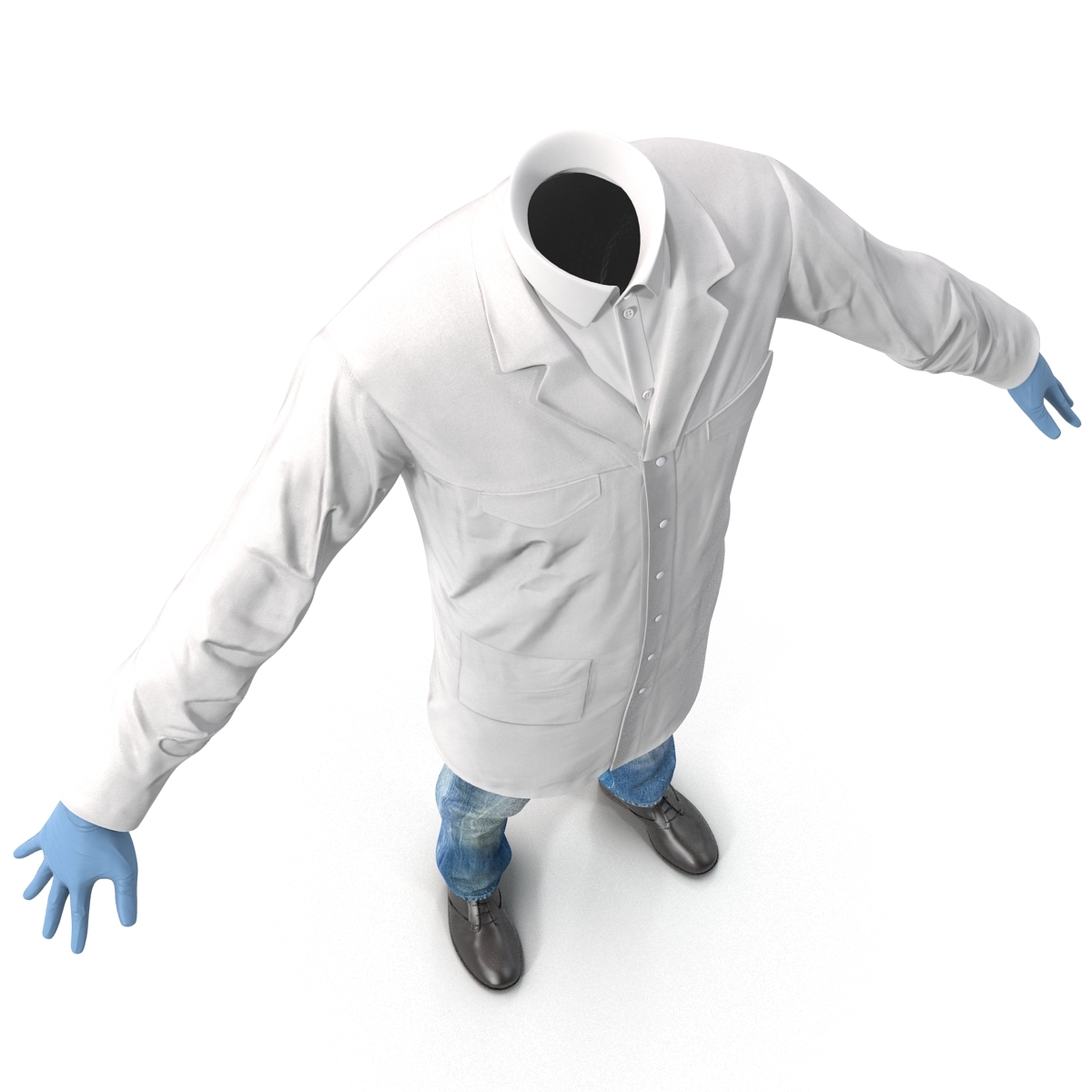 3d scientist clothes