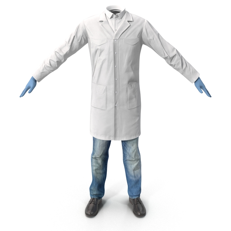 3d scientist clothes