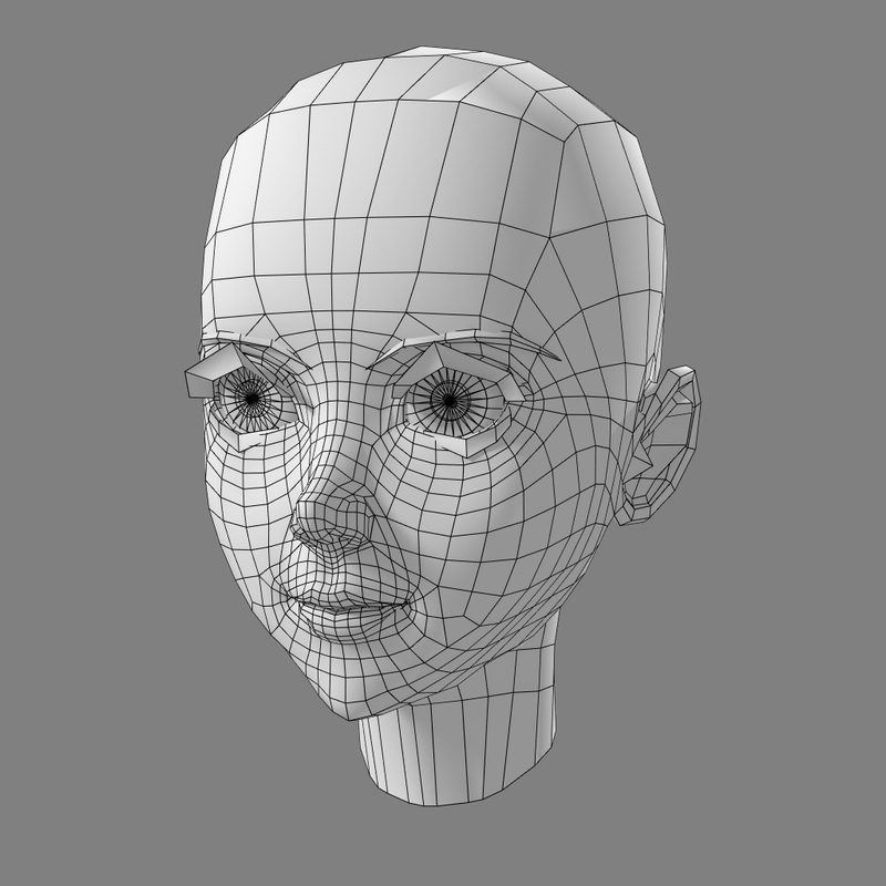 head animation 3d model