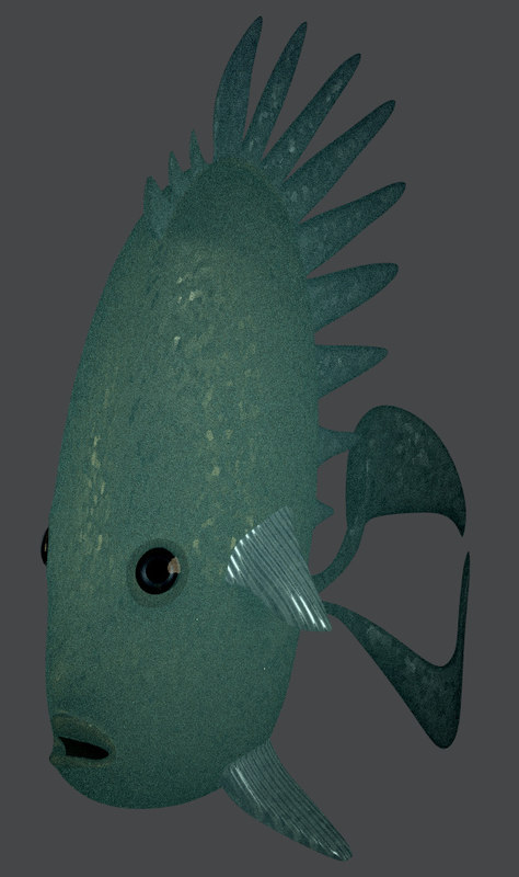 punk fish 3d blend
