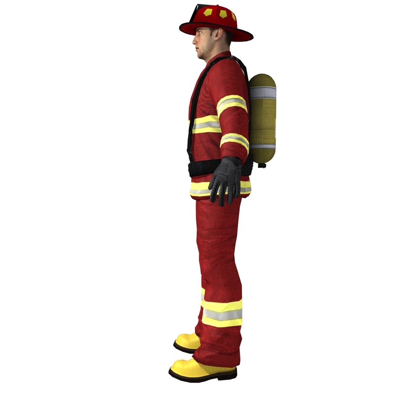 fireman ready 3d model