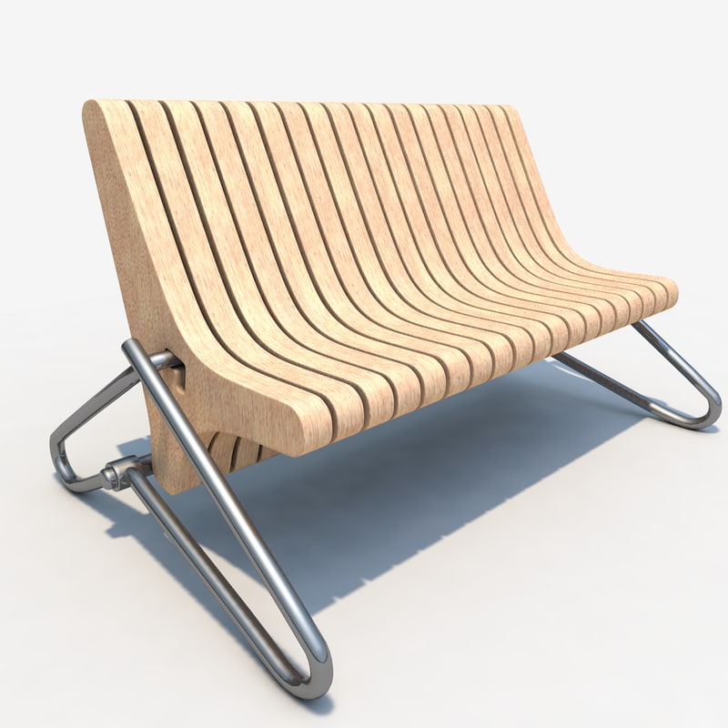 3d model bench style hi-tech