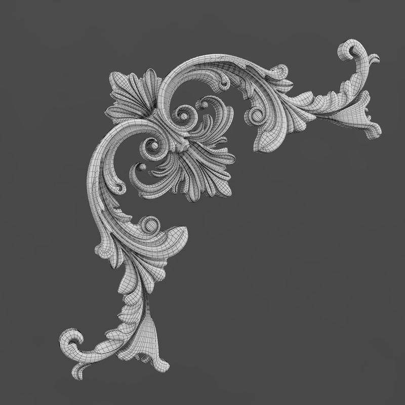 3d model of corner element