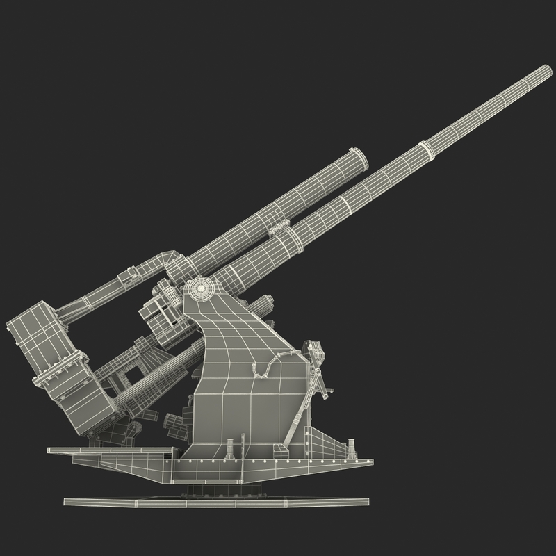 3ds max anti-aircraft gun