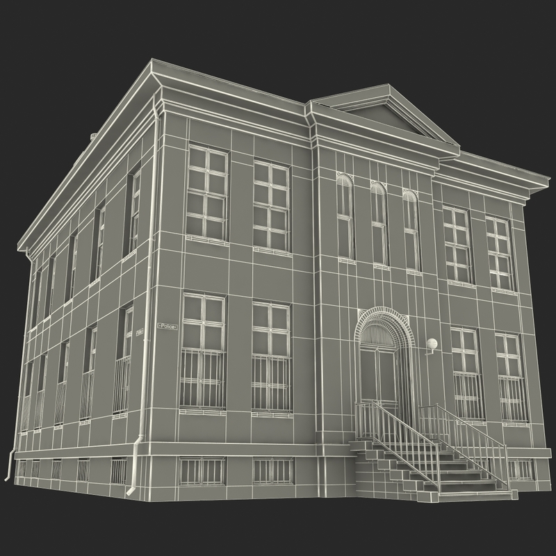 3d model police station building