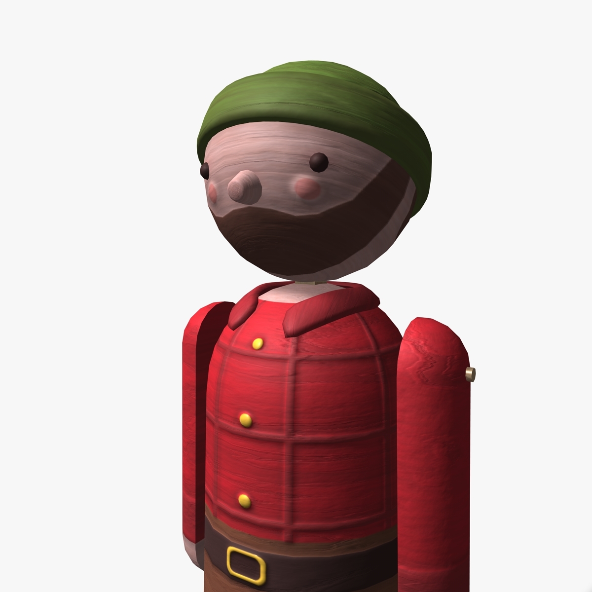 3d model wooden toy characters