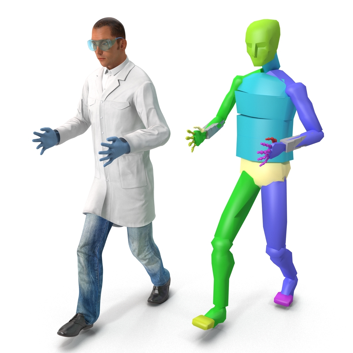 3dsmax scientist rigged