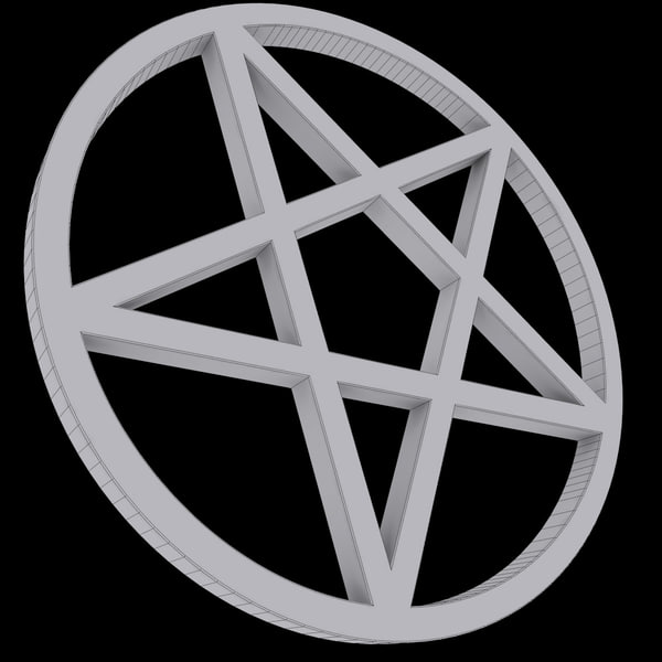 3d inverted pentagram model