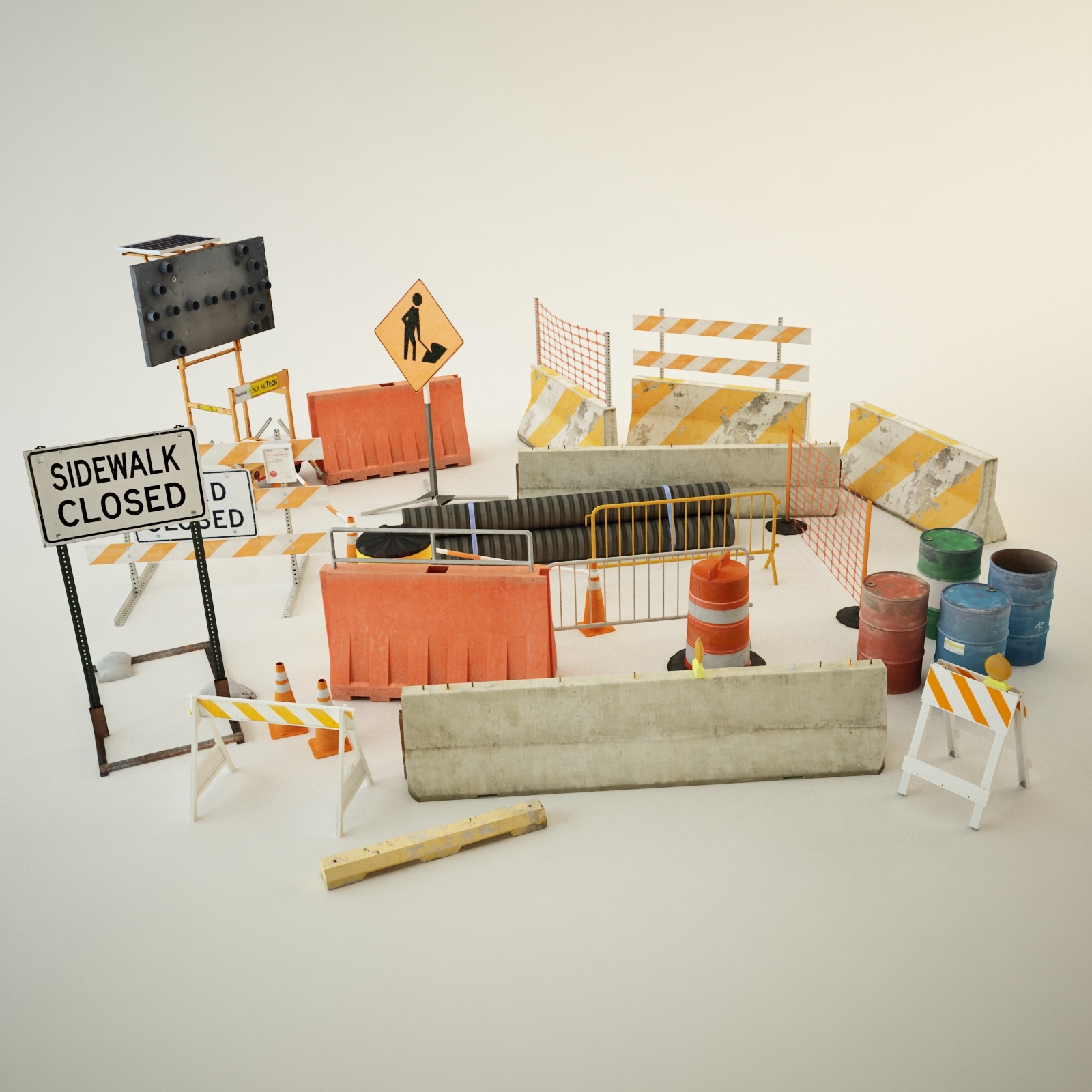 city construction prop pack 3d 3ds
