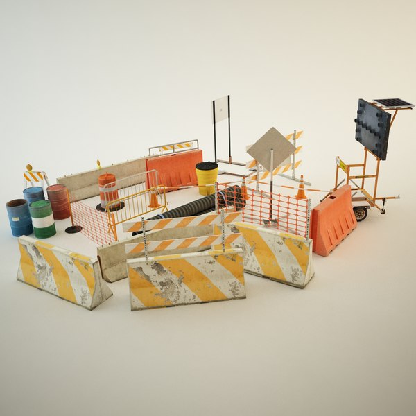 city construction prop pack 3d 3ds