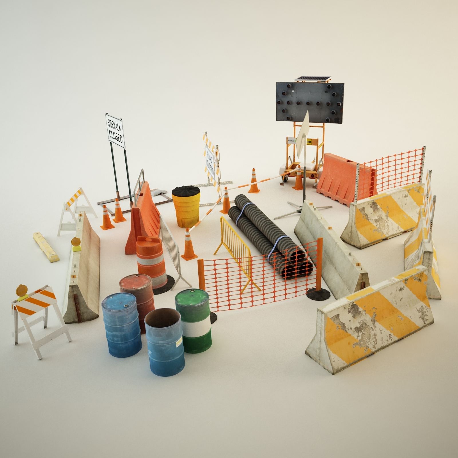 city construction prop pack 3d 3ds