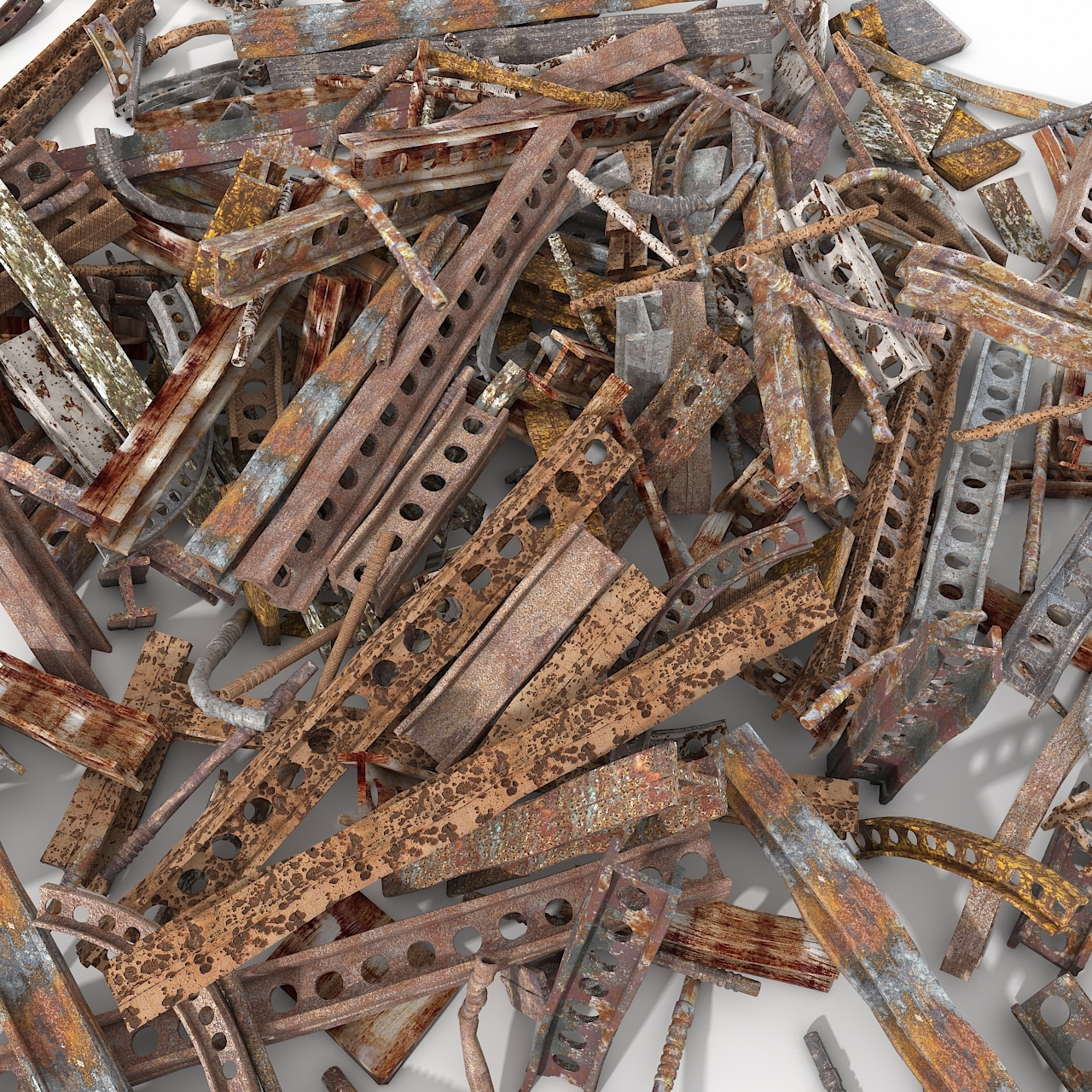3ds max debris metal junk