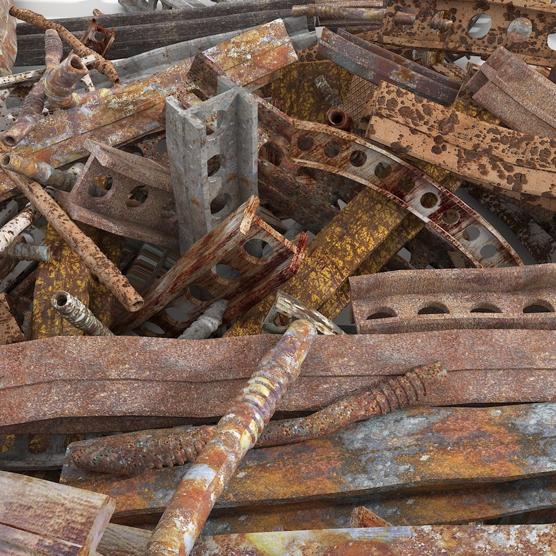 3ds max debris metal junk