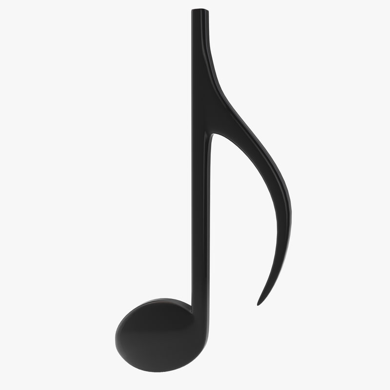 eighth note 3d model
