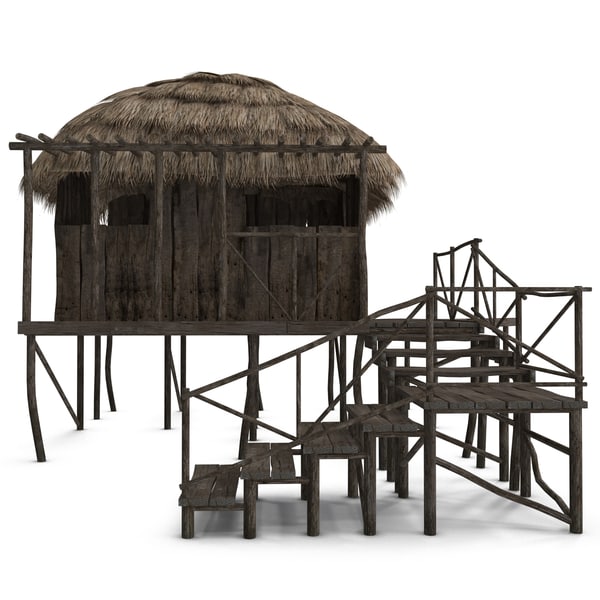 3ds max beach bungalow