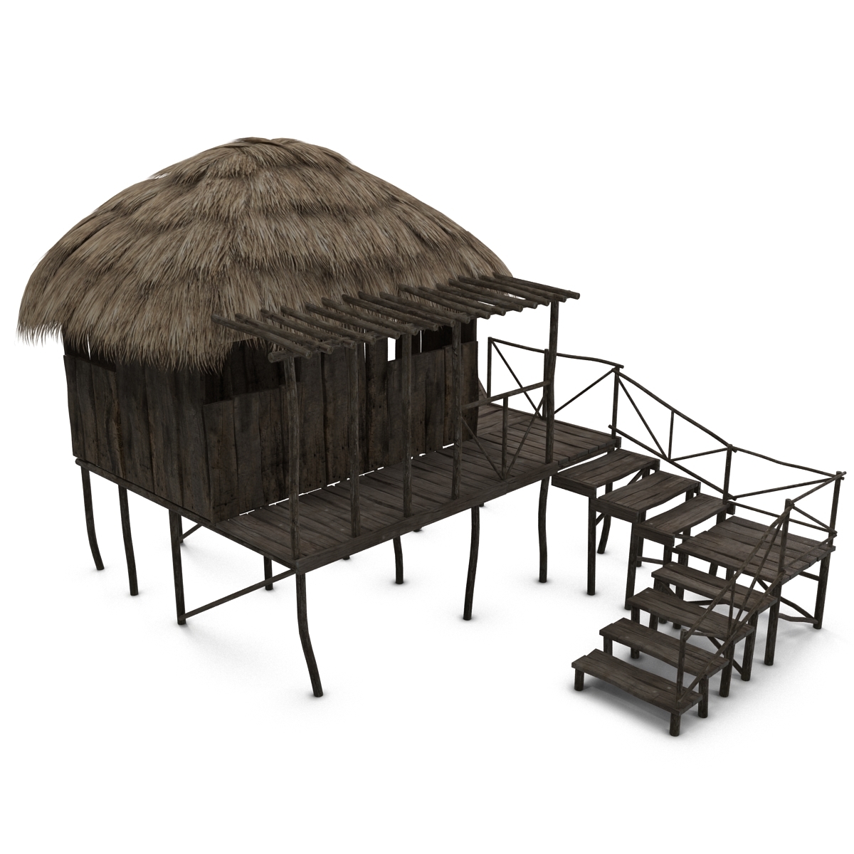3ds max beach bungalow