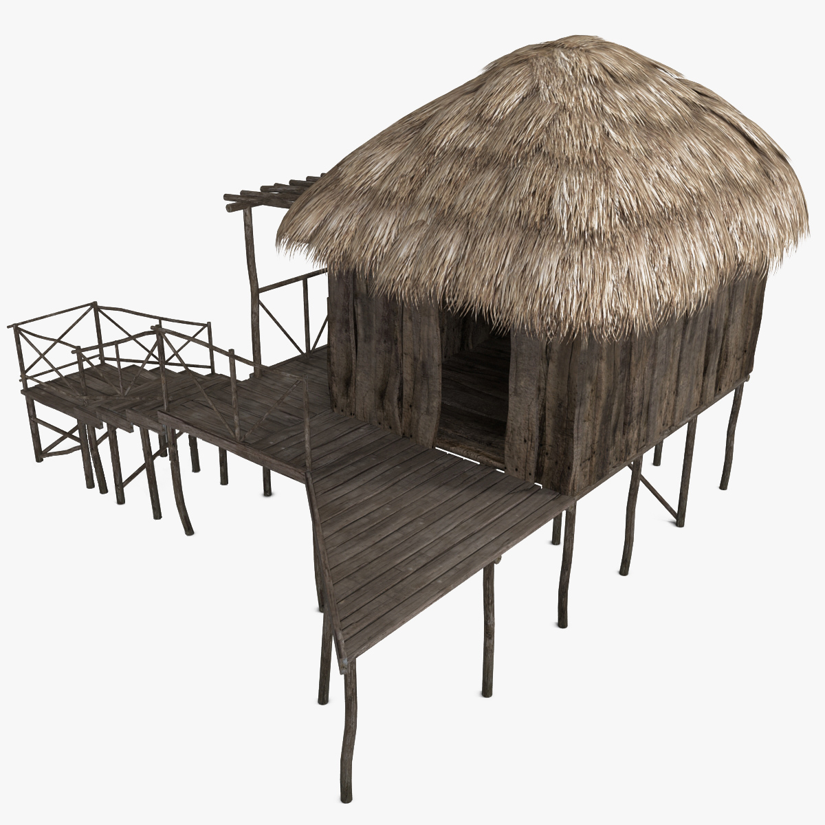 3ds max beach bungalow