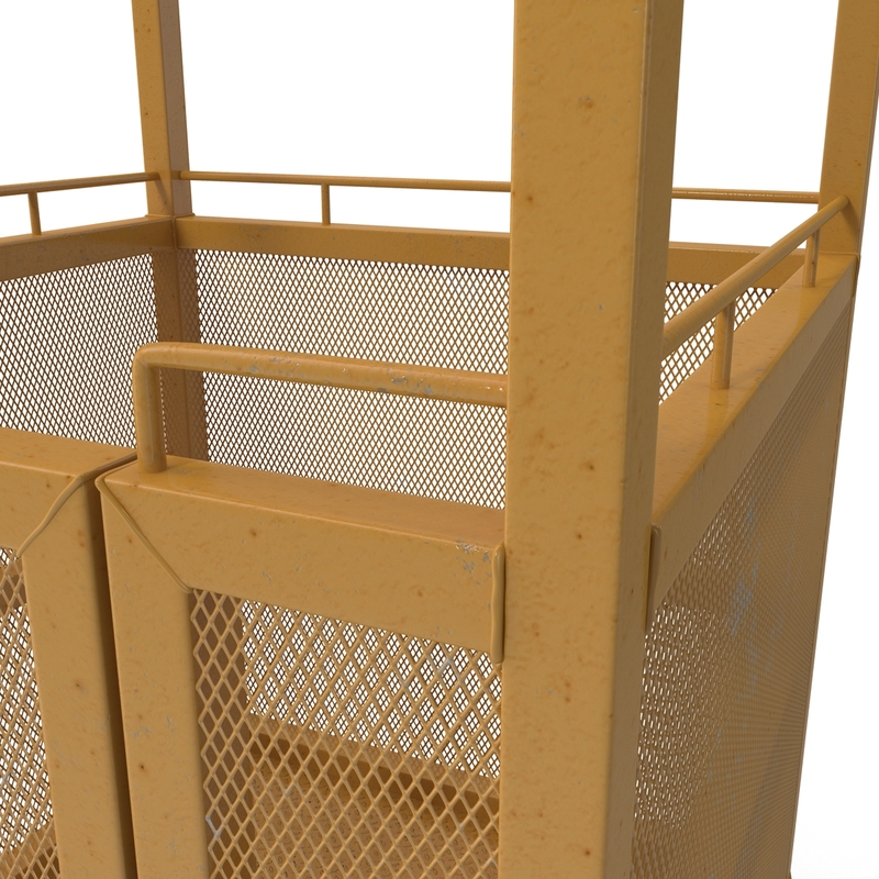 man cage crane basket 3d 3ds