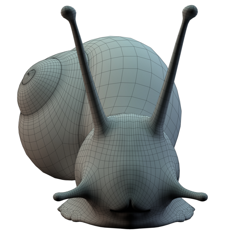 photo-realistic snail 3d ma