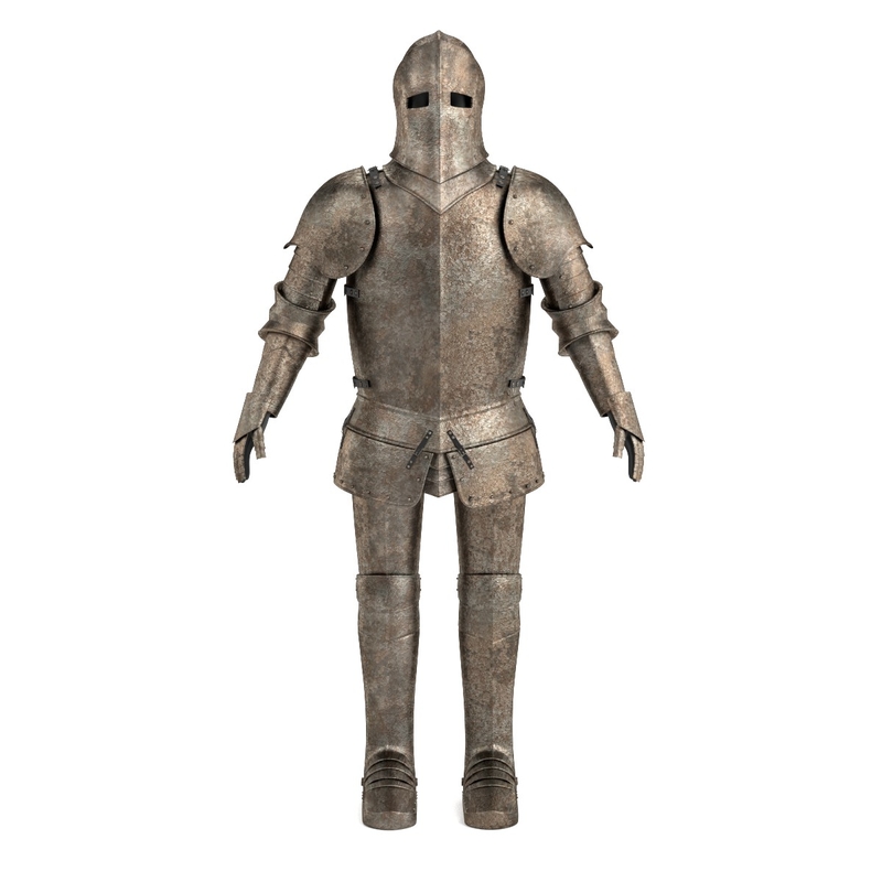 3d model old medieval armor