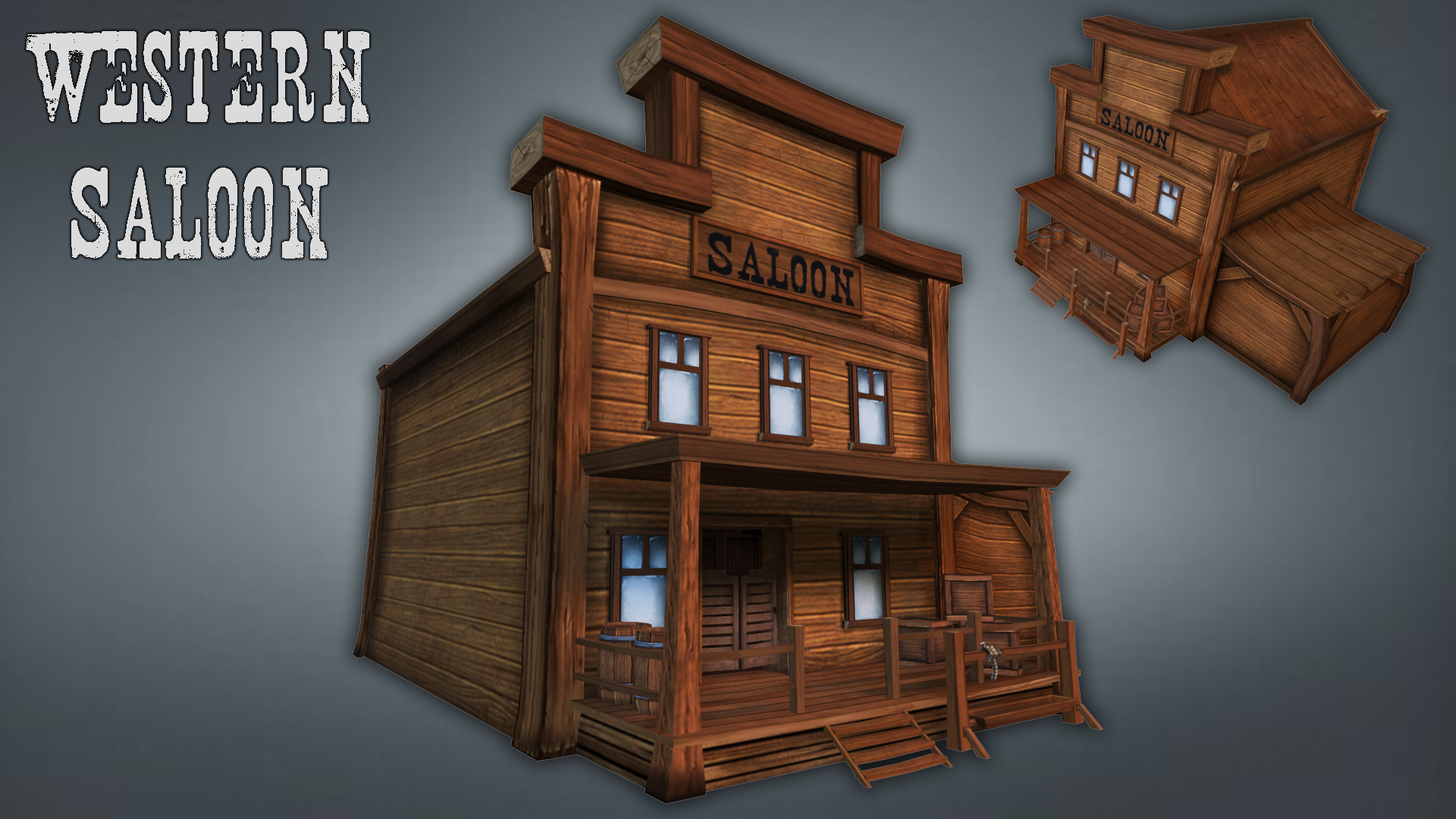 3d model western saloon