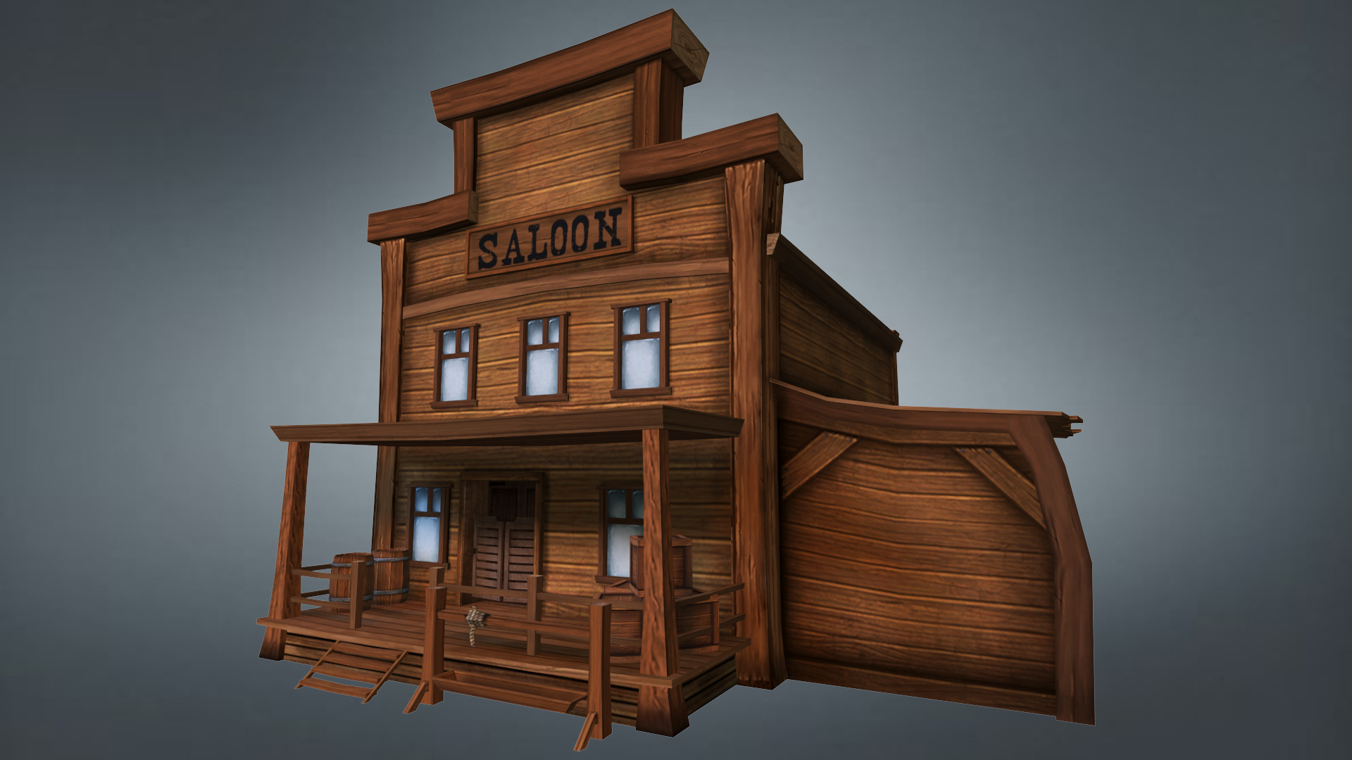 3d model western saloon
