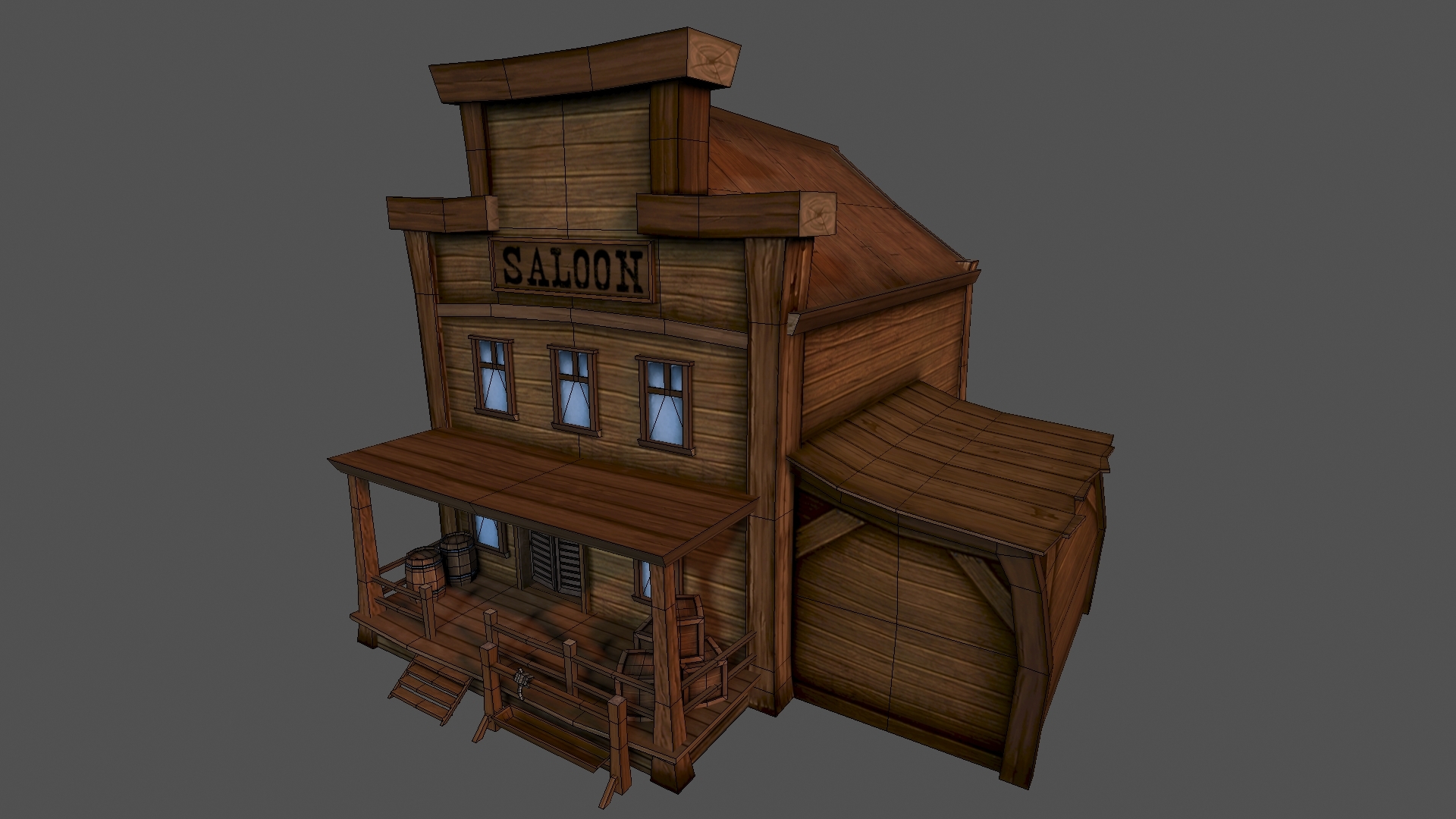 3d model western saloon