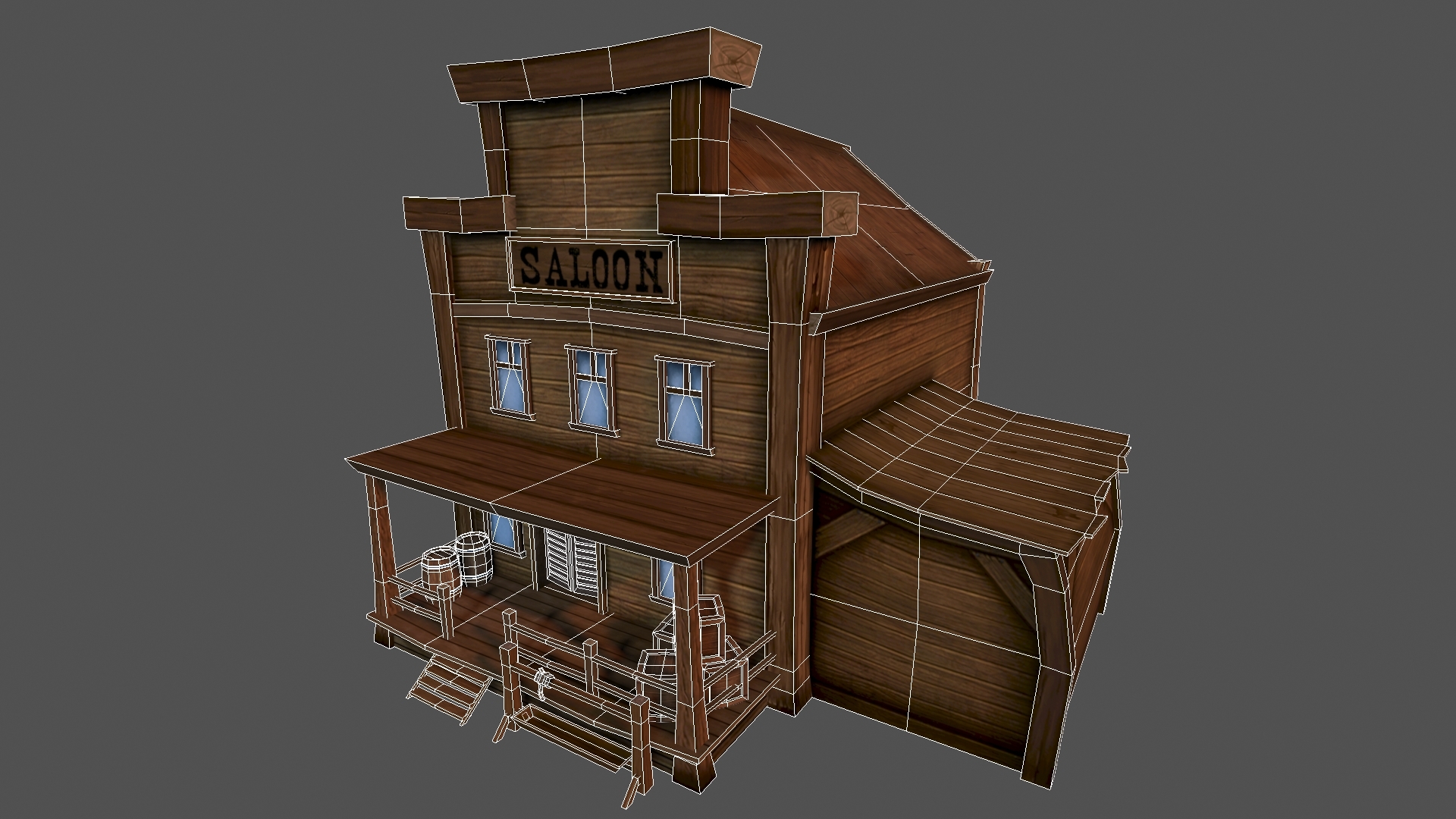 3d model western saloon