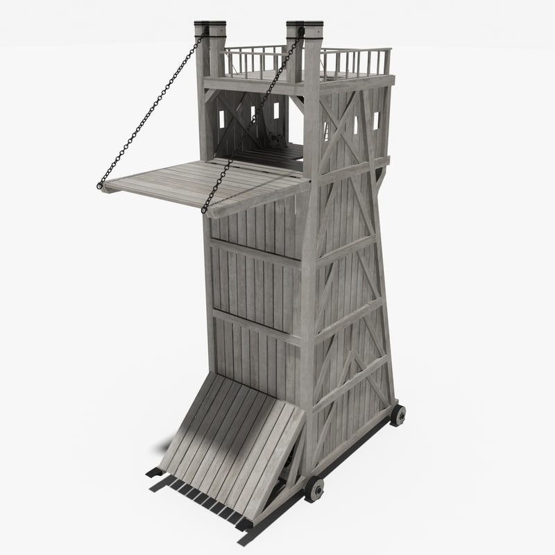 medieval siegetower 3d model