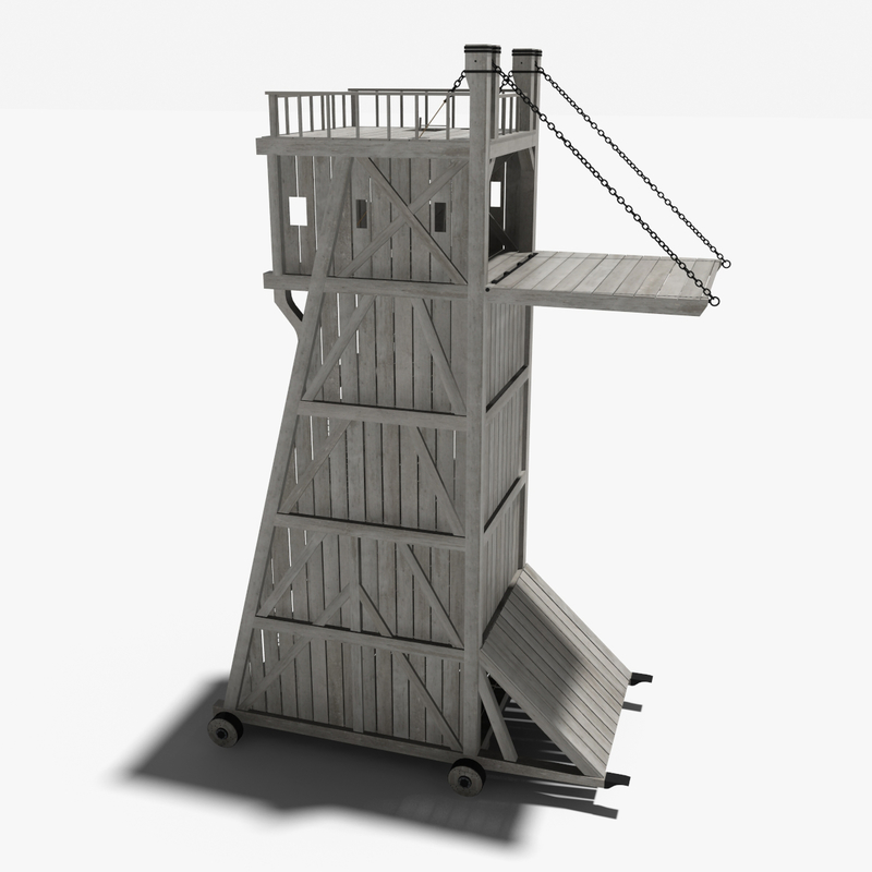 medieval siegetower 3d model
