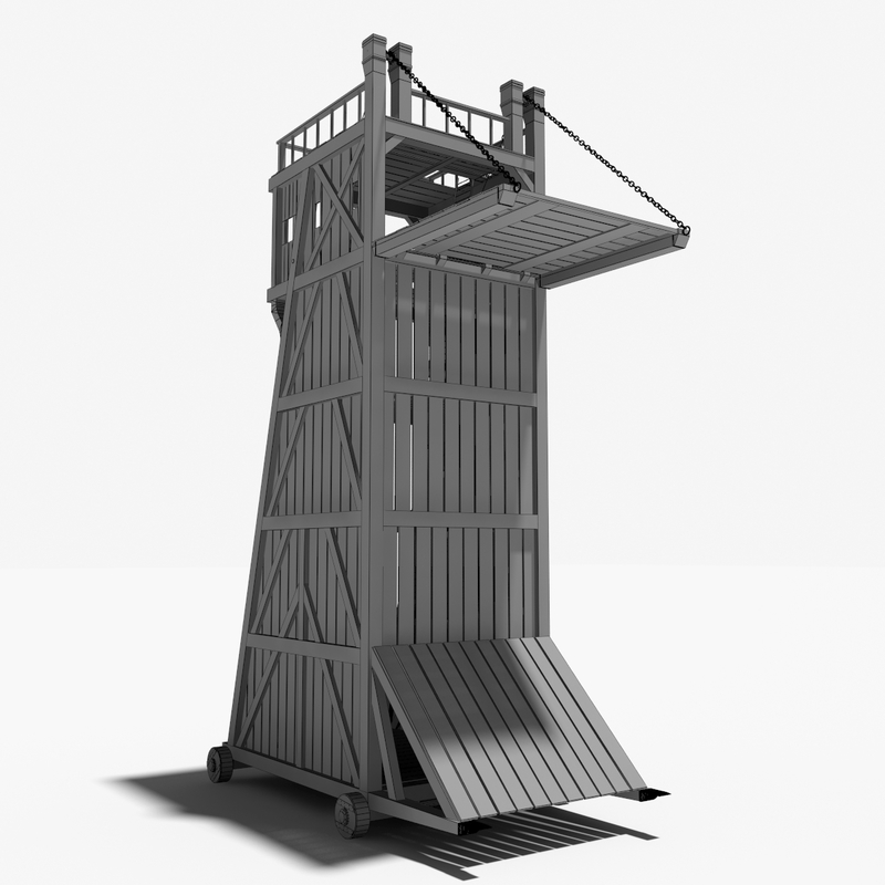 medieval siegetower 3d model