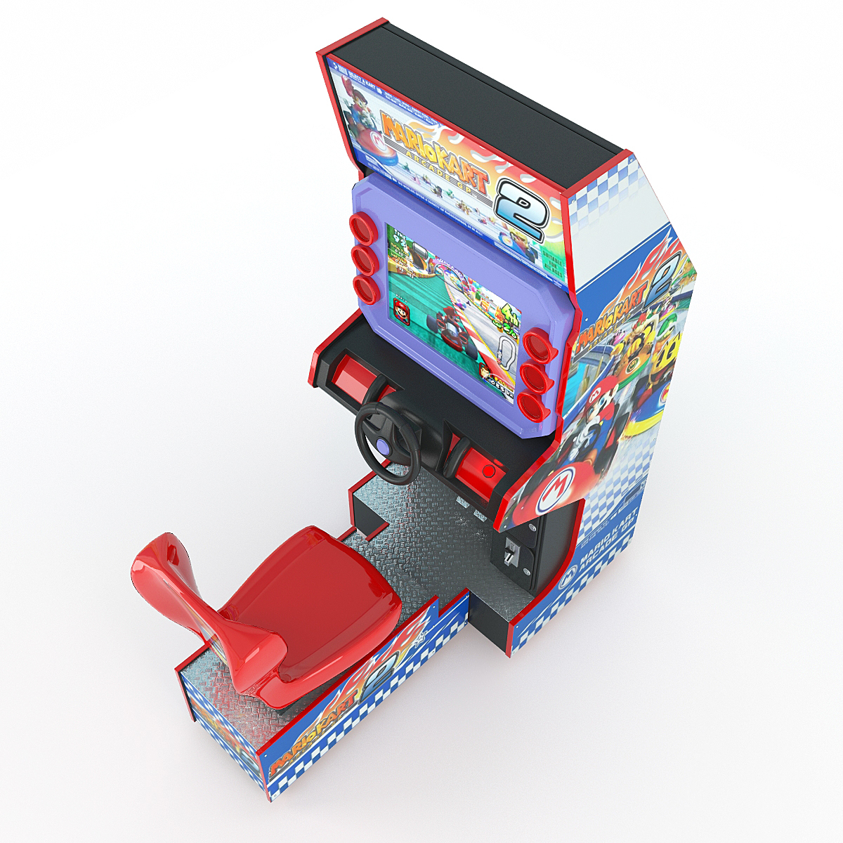 3d model simulator kart racing arcade machine