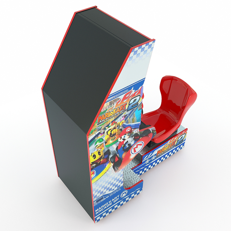3d model simulator kart racing arcade machine