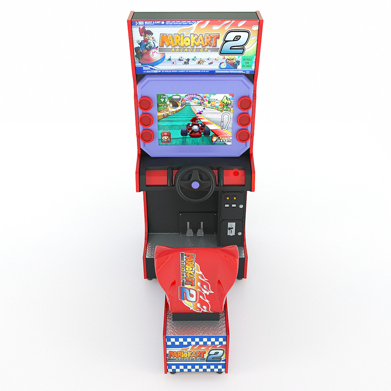 3d model simulator kart racing arcade machine