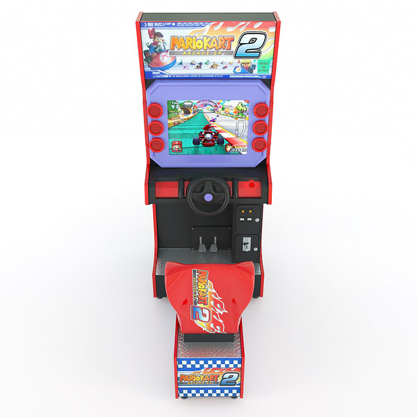 3d model simulator kart racing arcade machine