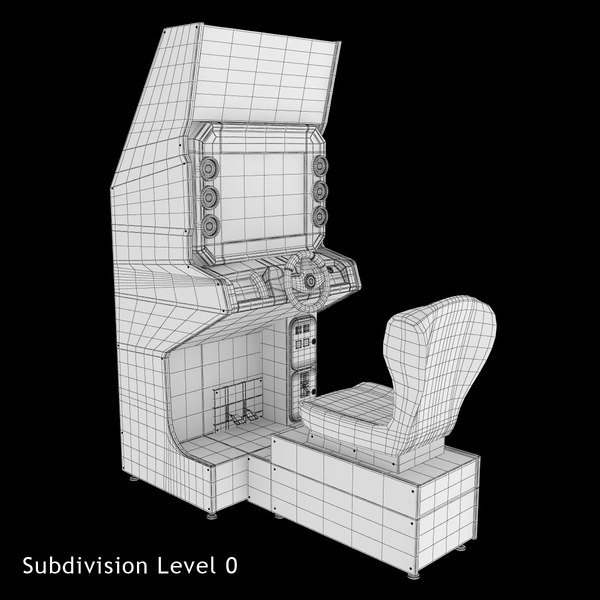 3d model simulator kart racing arcade machine