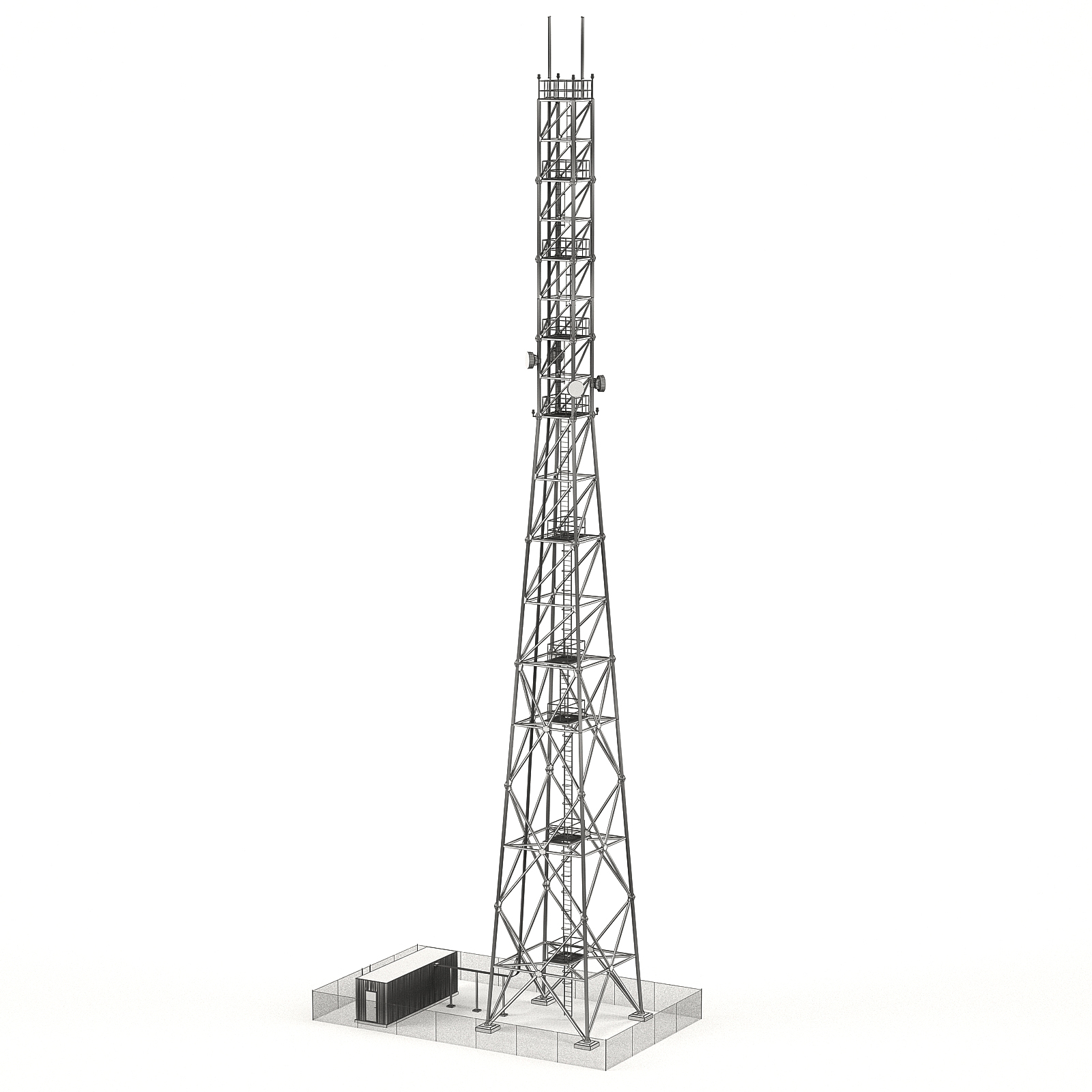 3d model communication tower