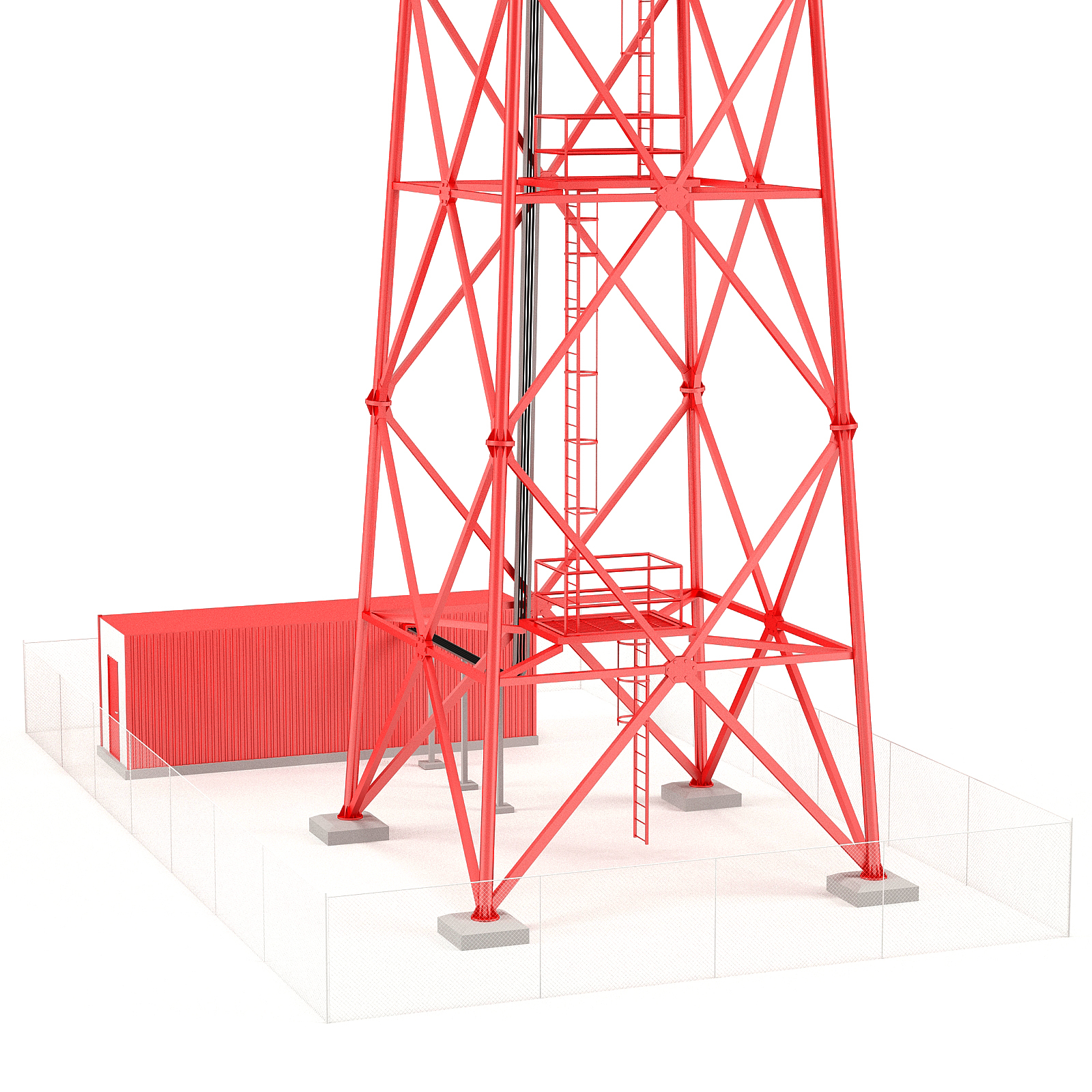 3d model communication tower