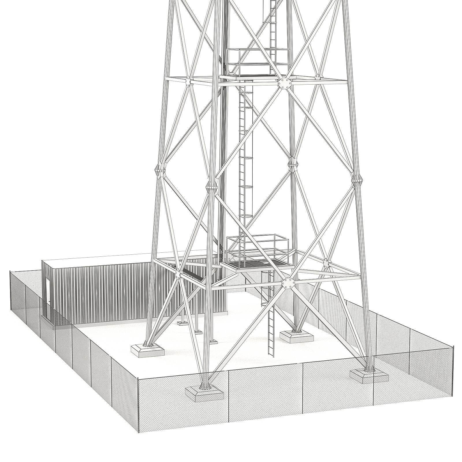 3d model communication tower