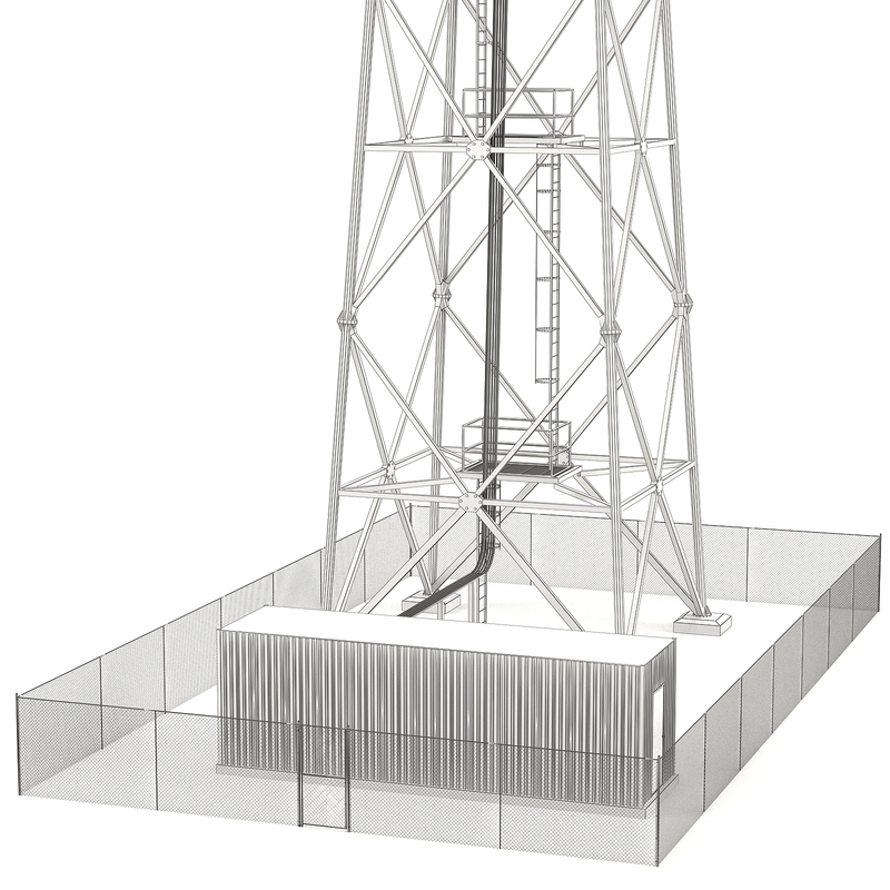 3d model communication tower