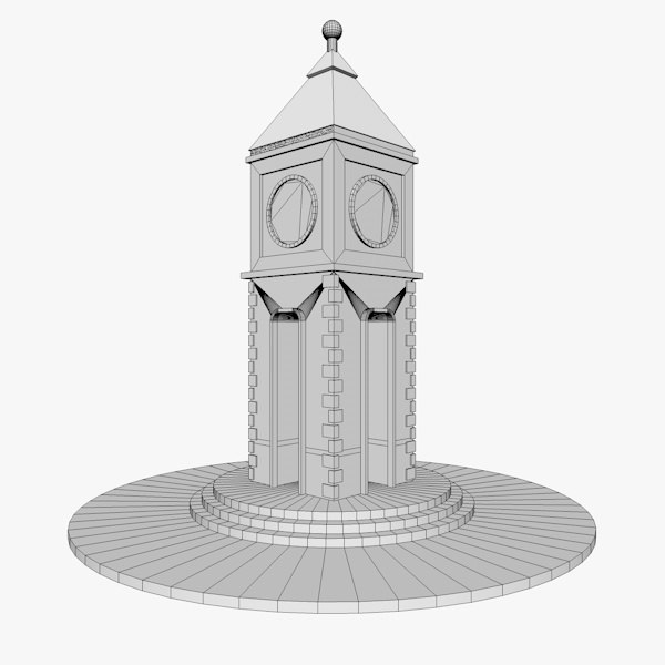 3d clock tower