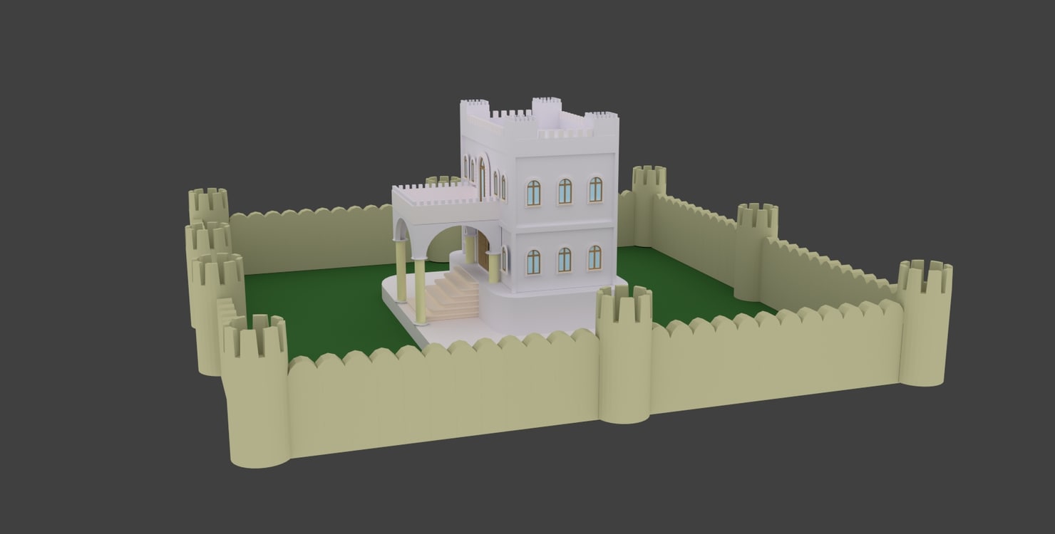 free castle 3d model
