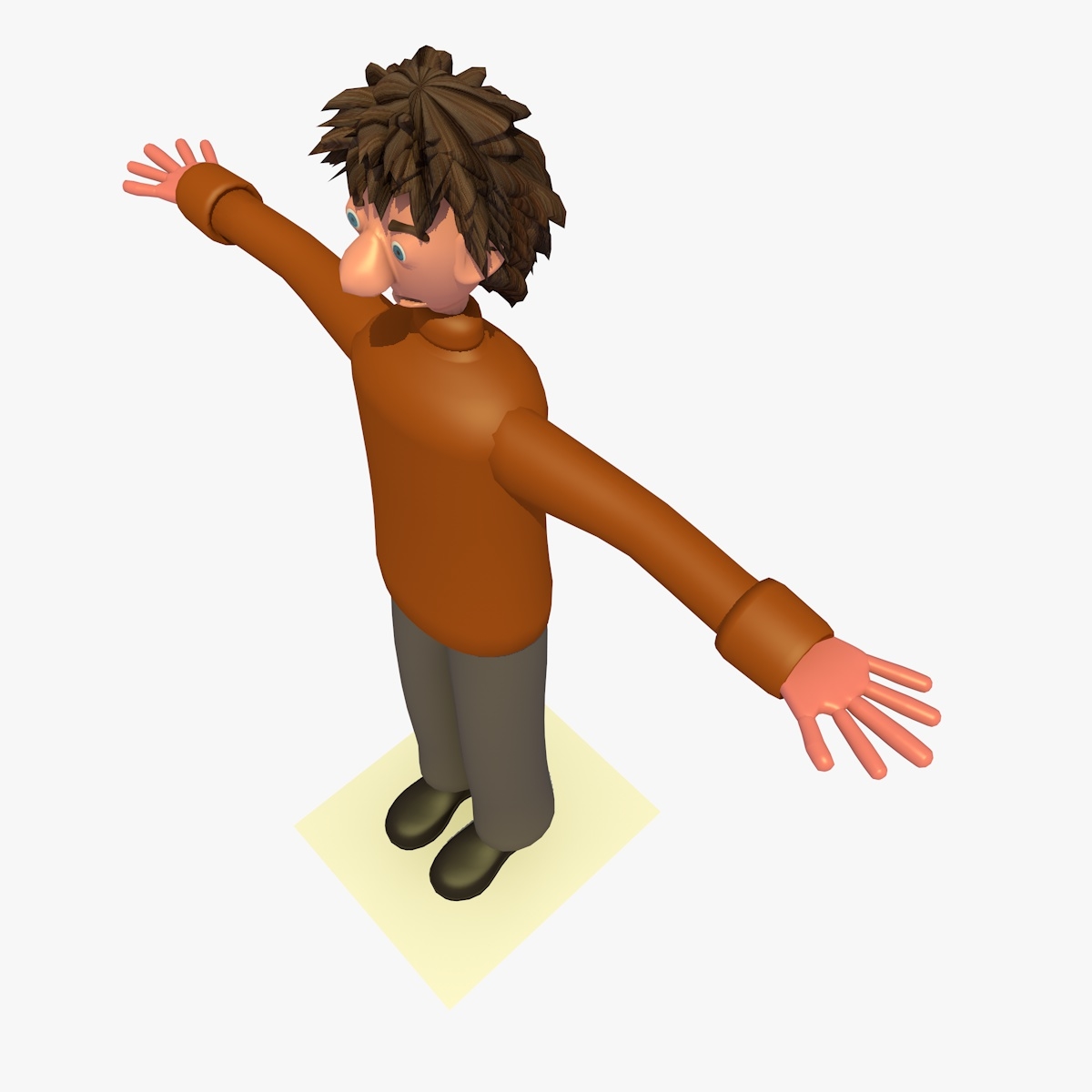 3d tim cartoon character