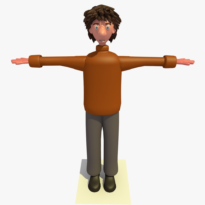 3d tim cartoon character