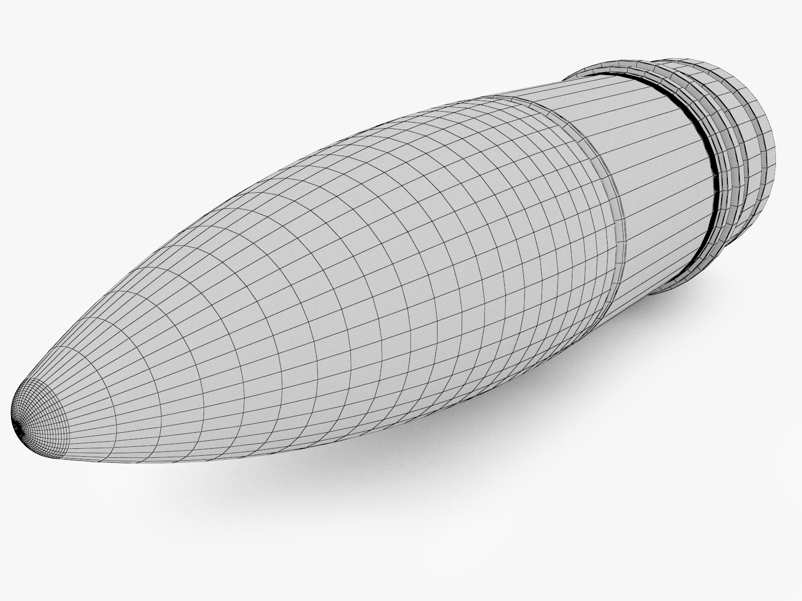 3d artillery projectile model