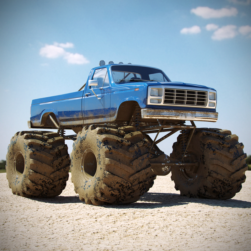monster truck 3d model